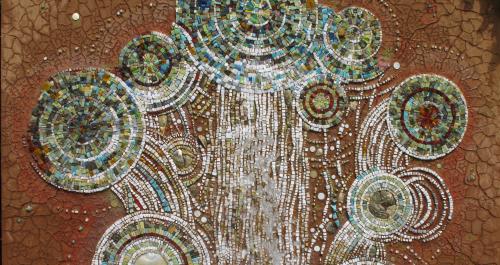 → Création décors mosaïque entreprise, décoration intérieure sur mesure